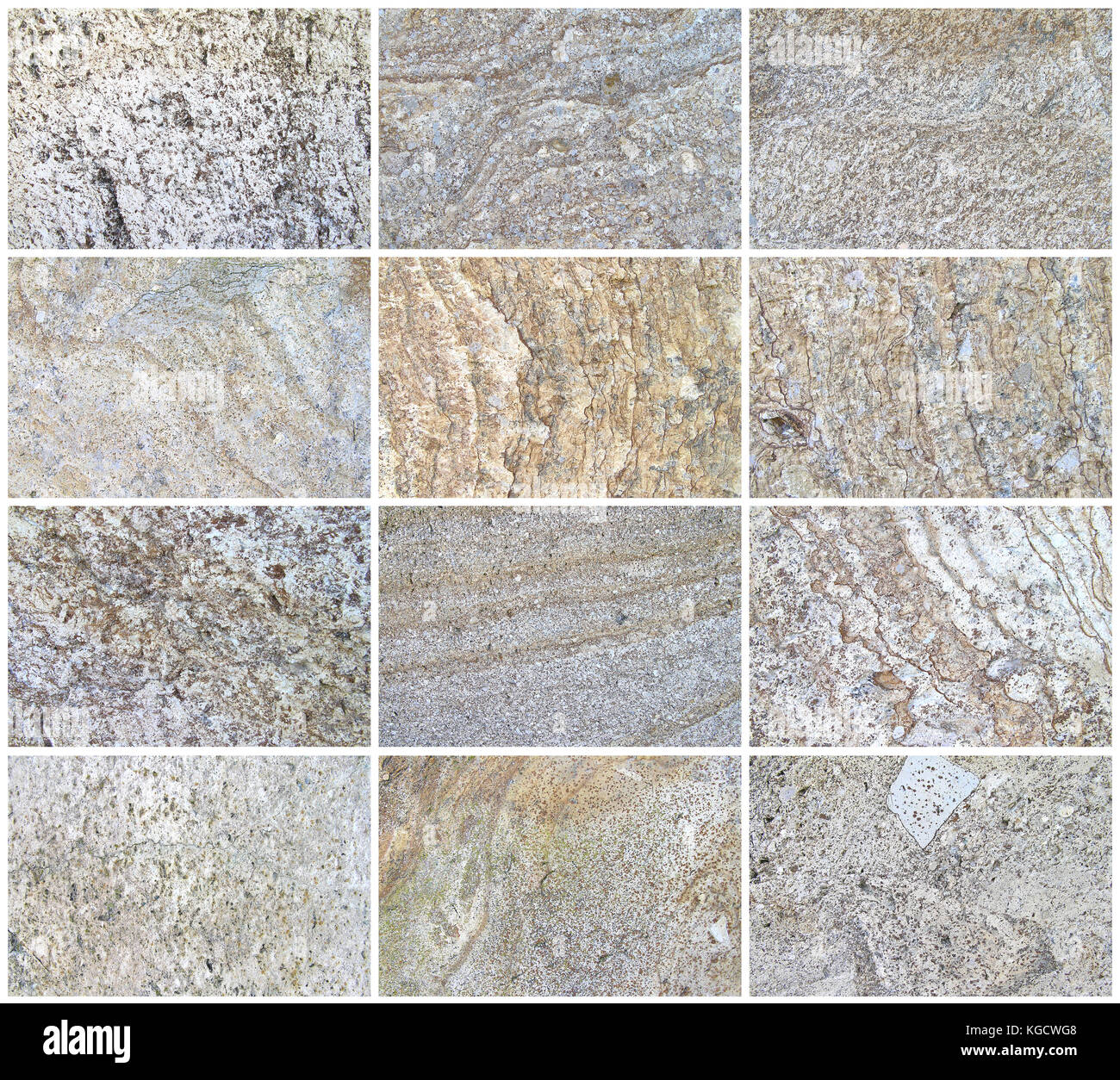 Twelve Natural Limestone Background or textures. The real color ...