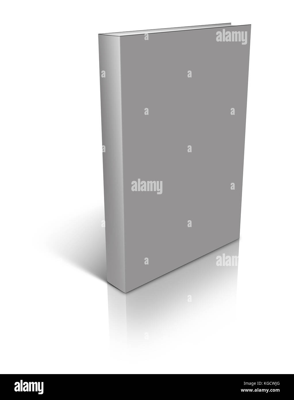 Grey empty book template on white background Stock Photo - Alamy