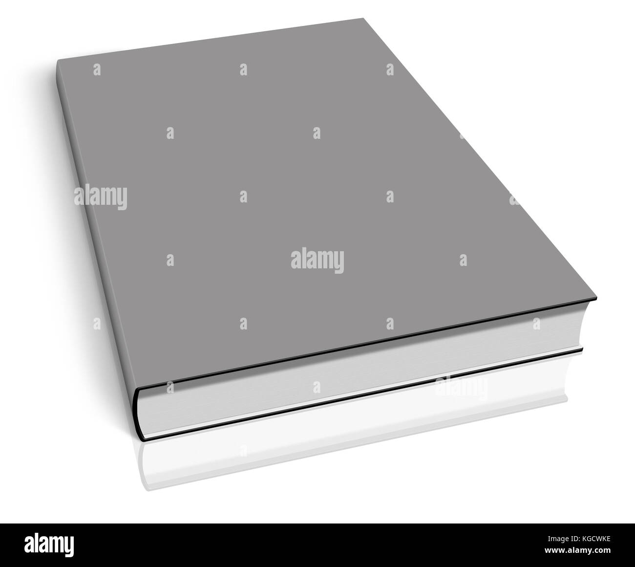 Grey empty book template on white background Stock Photo - Alamy