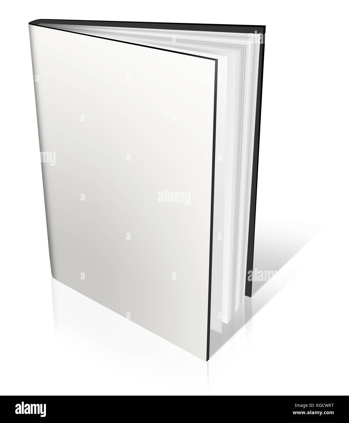 White empty book template on white background Stock Photo - Alamy