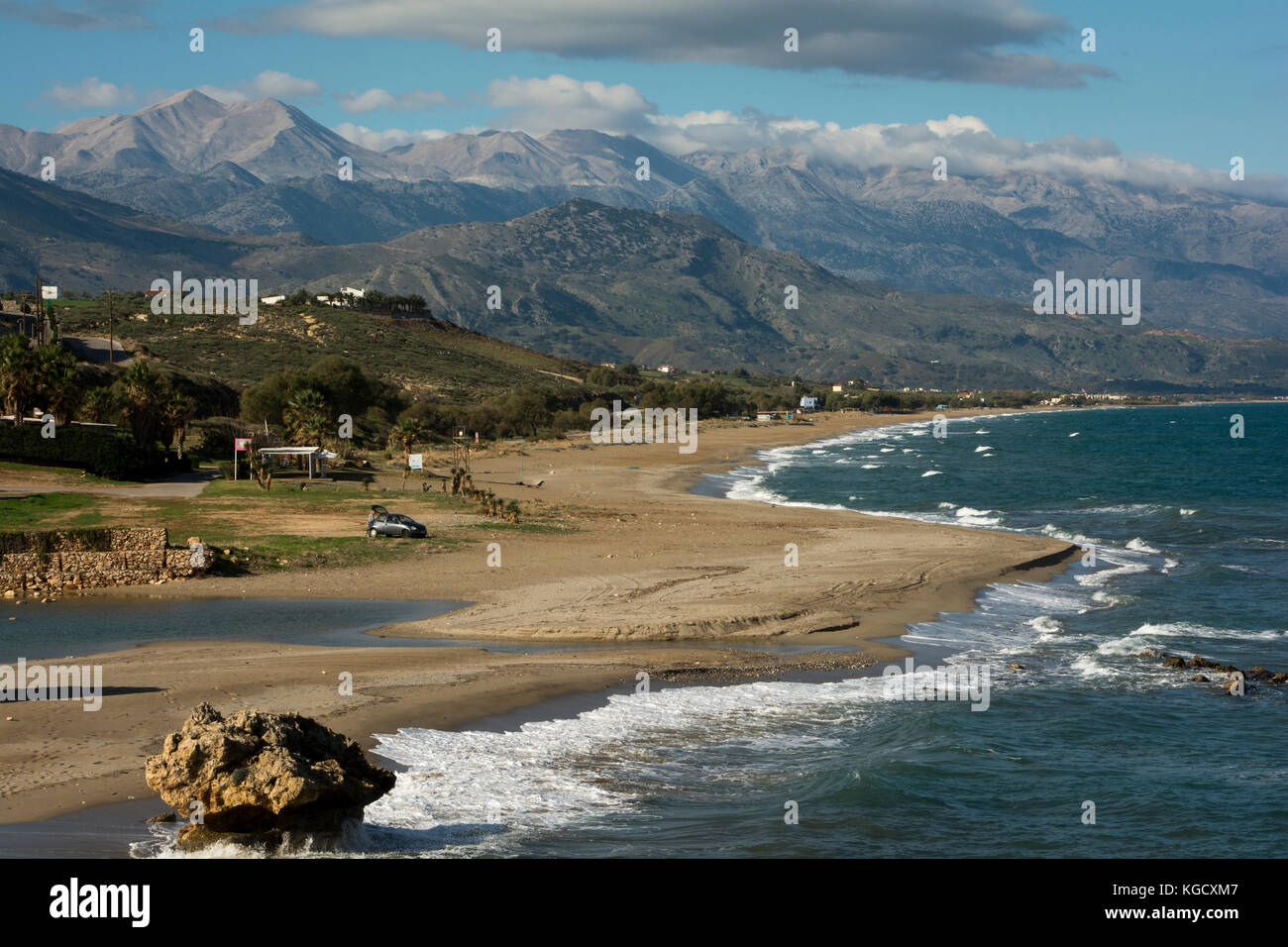 Lefka Ori or White Mountains is a mountain range in Western Crete Stock ...