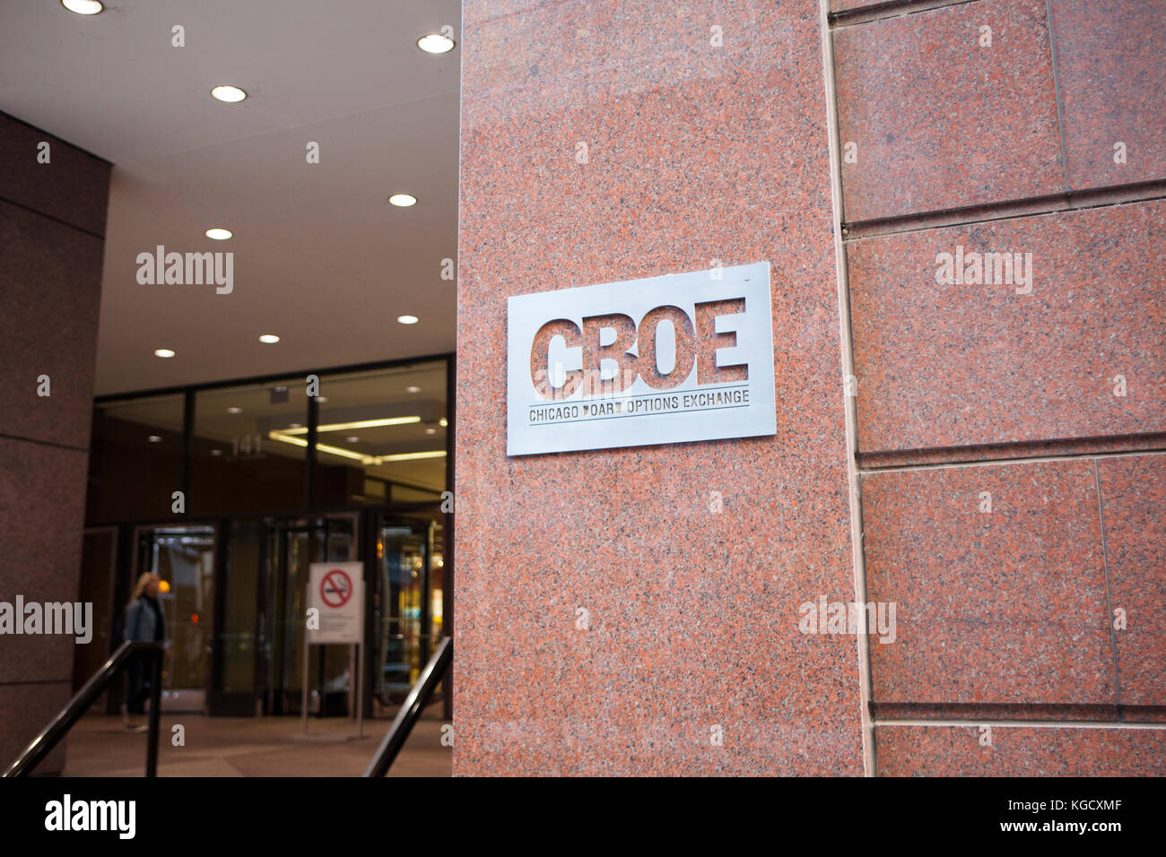 A view of the Chicago Board Options Exchange (CBOE) in downtown Chicago ...