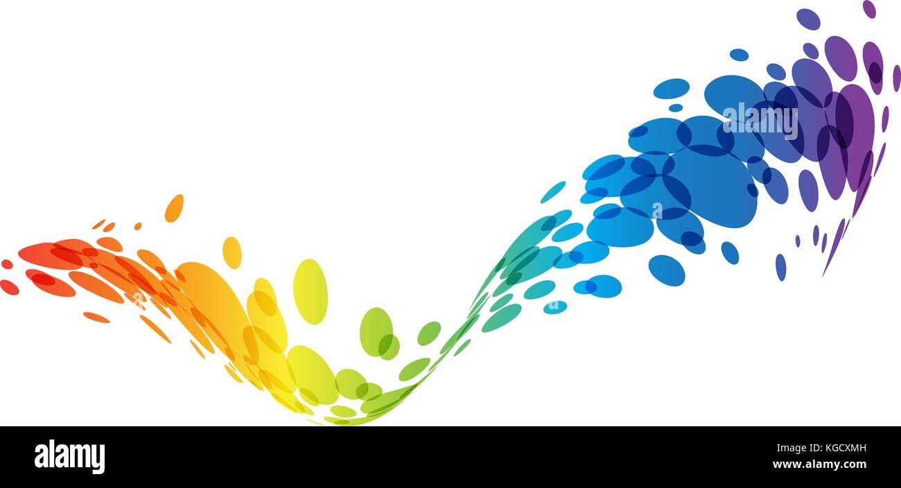 Abstract wave, rainbow colors, tech background Stock Vector Image & Art ...