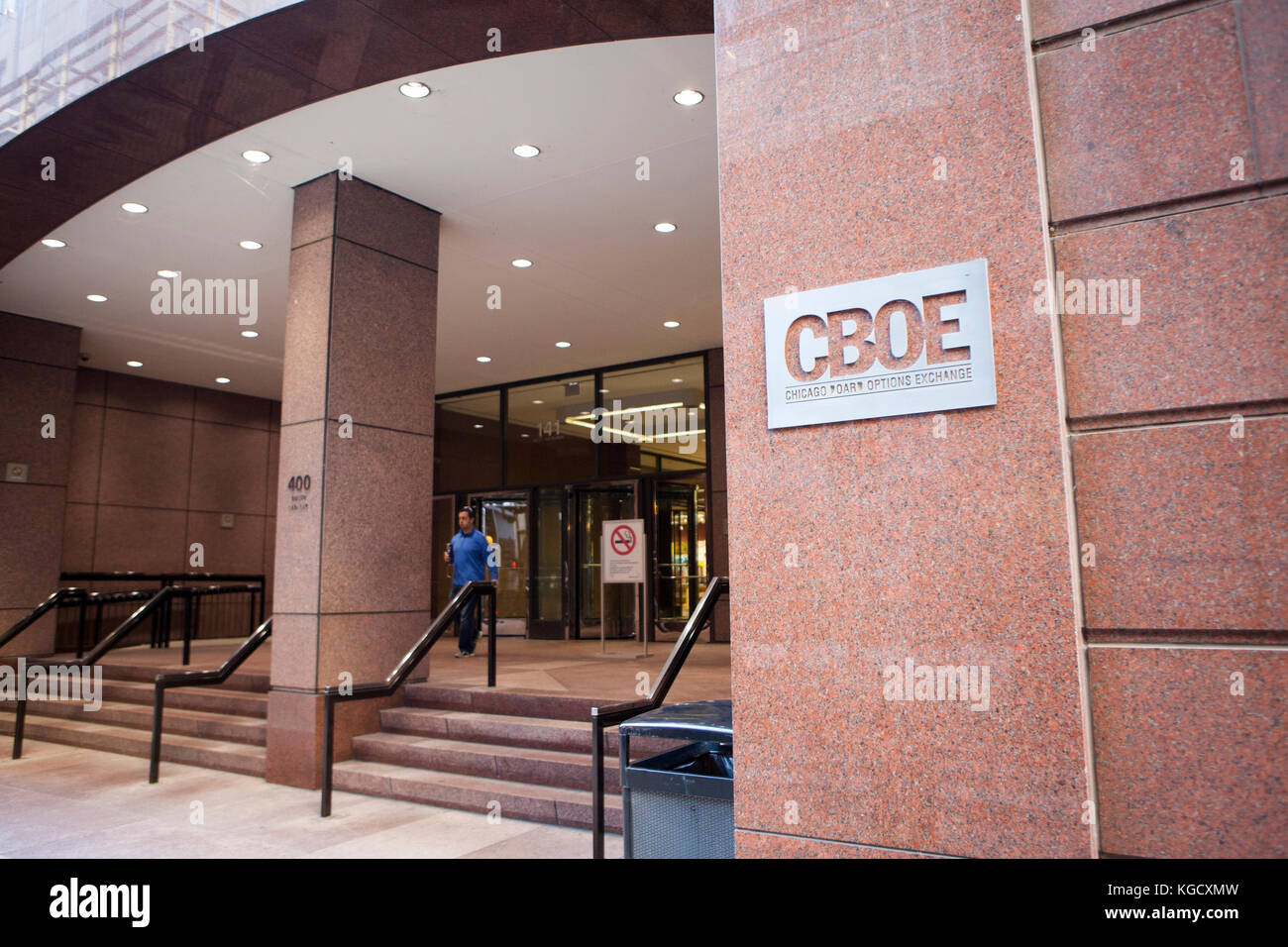 A view of the Chicago Board Options Exchange (CBOE) in downtown Chicago ...