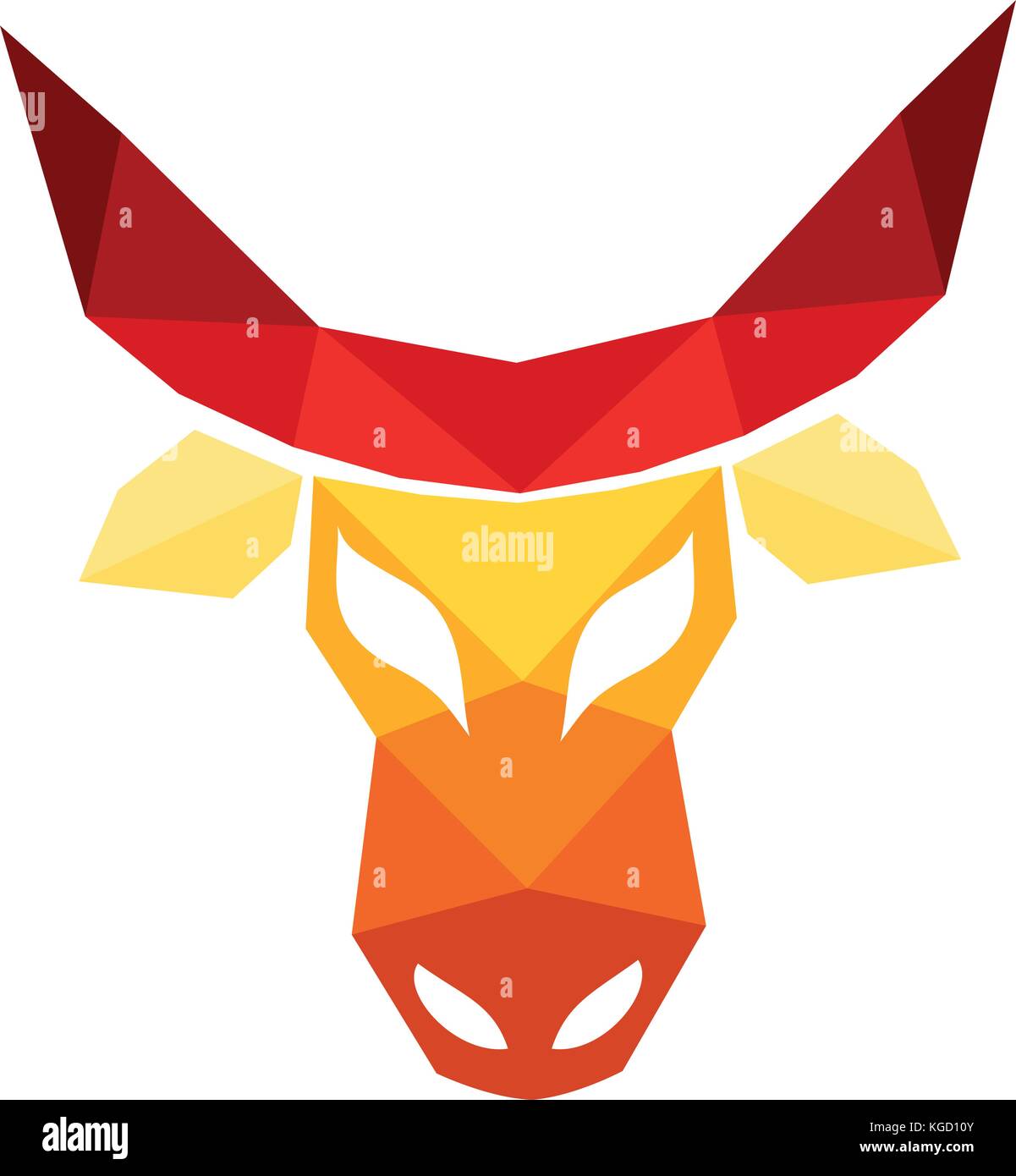 Logo or icon of a cow head or bull abstract and geometric Stock Vector ...