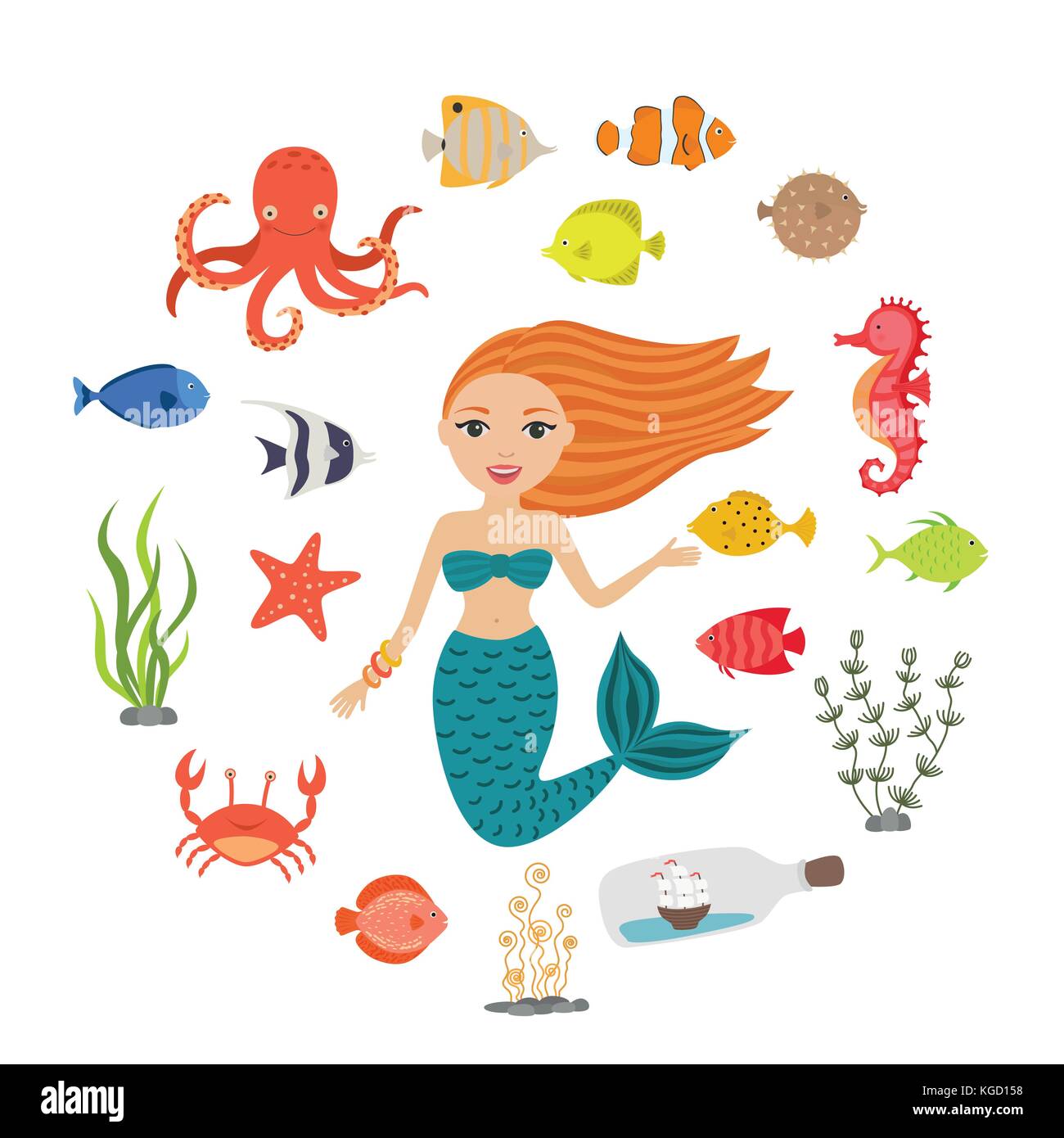 Funny seahorse cartoon beauty sea hi-res stock photography and images ...