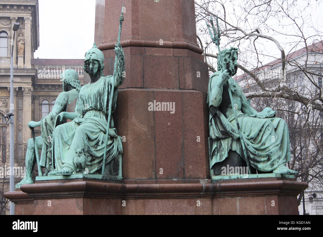 Statue of Istvan Szechenyi, one of the greatest statesmen of Hungarian ...