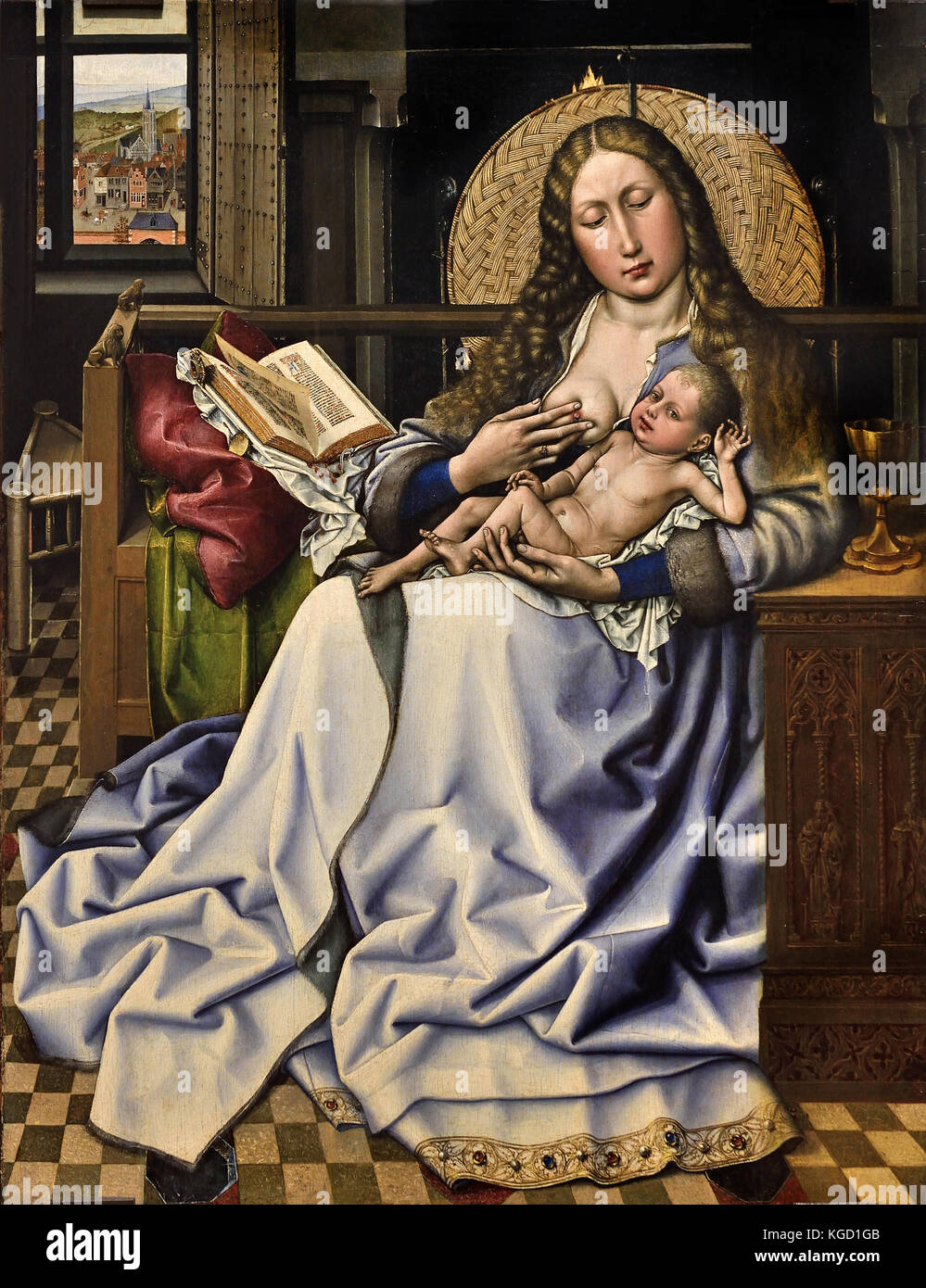 The Virgin and Child before a Firescreen 1440, Follower of Robert Campin 1375 – 1444 , Master of ...