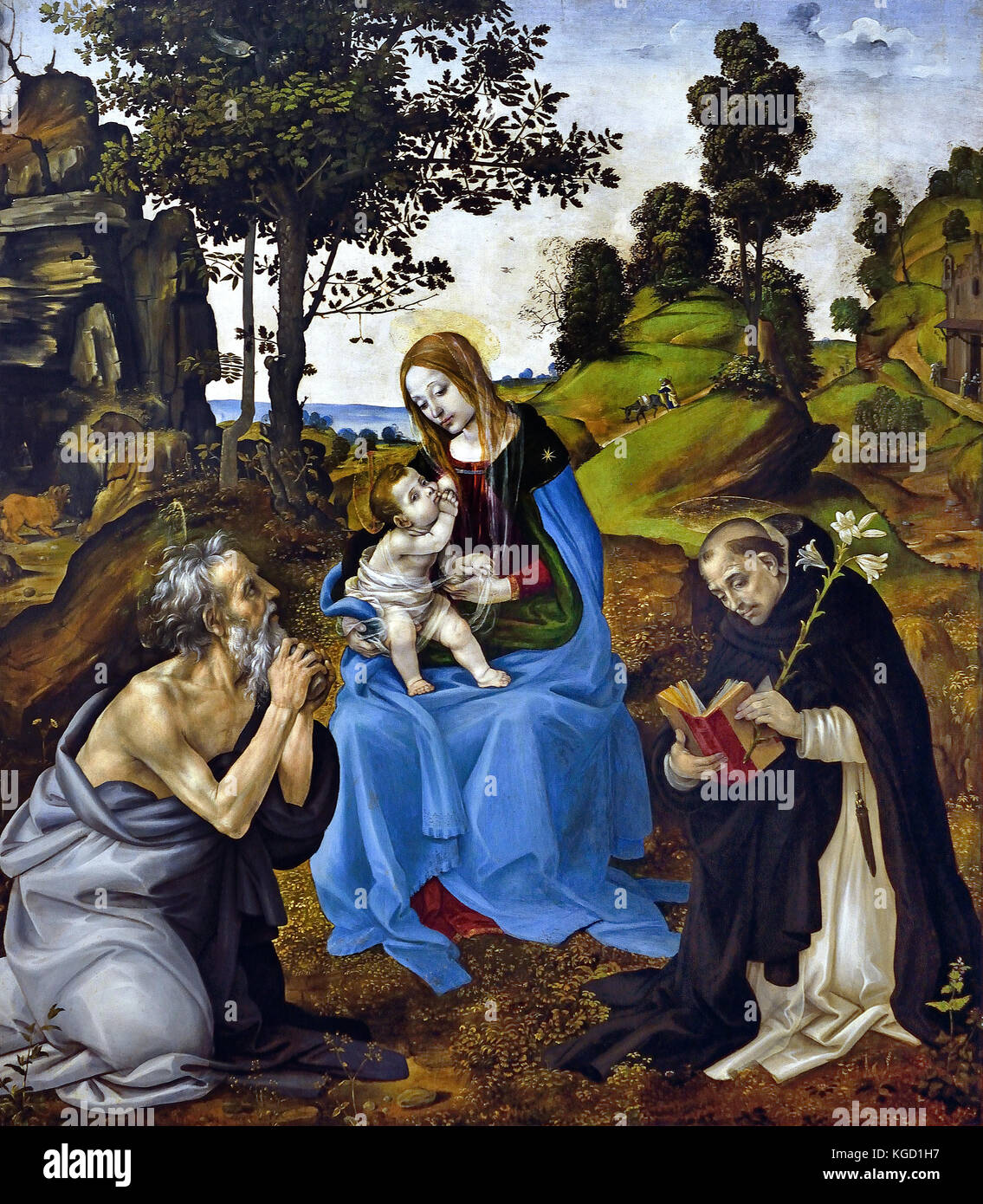 The Virgin and Child with Saints Jerome and Dominic 1486 Filippino Lippi,1457 –1504, Italian ...