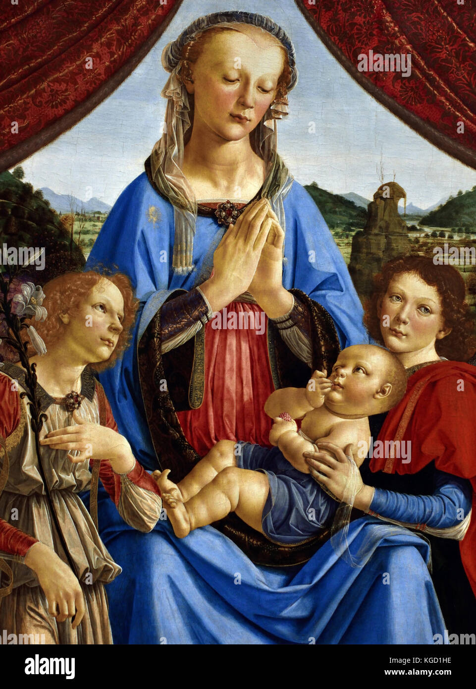 The Virgin and Child with Two Angels 1476-78 Andrea del Verrocchio 1435 ...