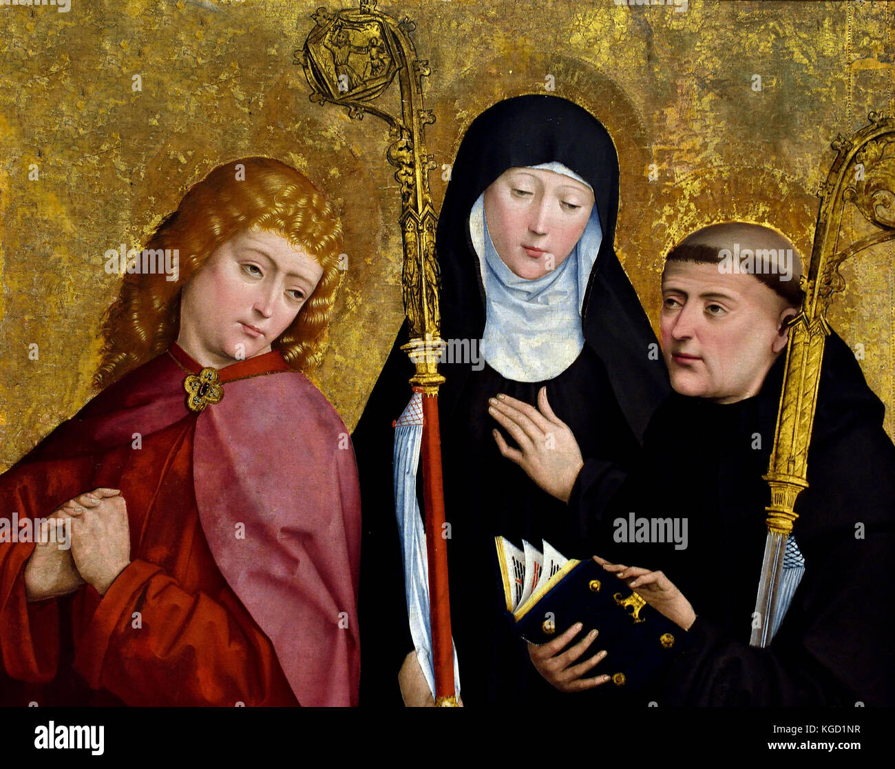 Saints John the Evangelist, Scholastica and Benedict The Master of ...