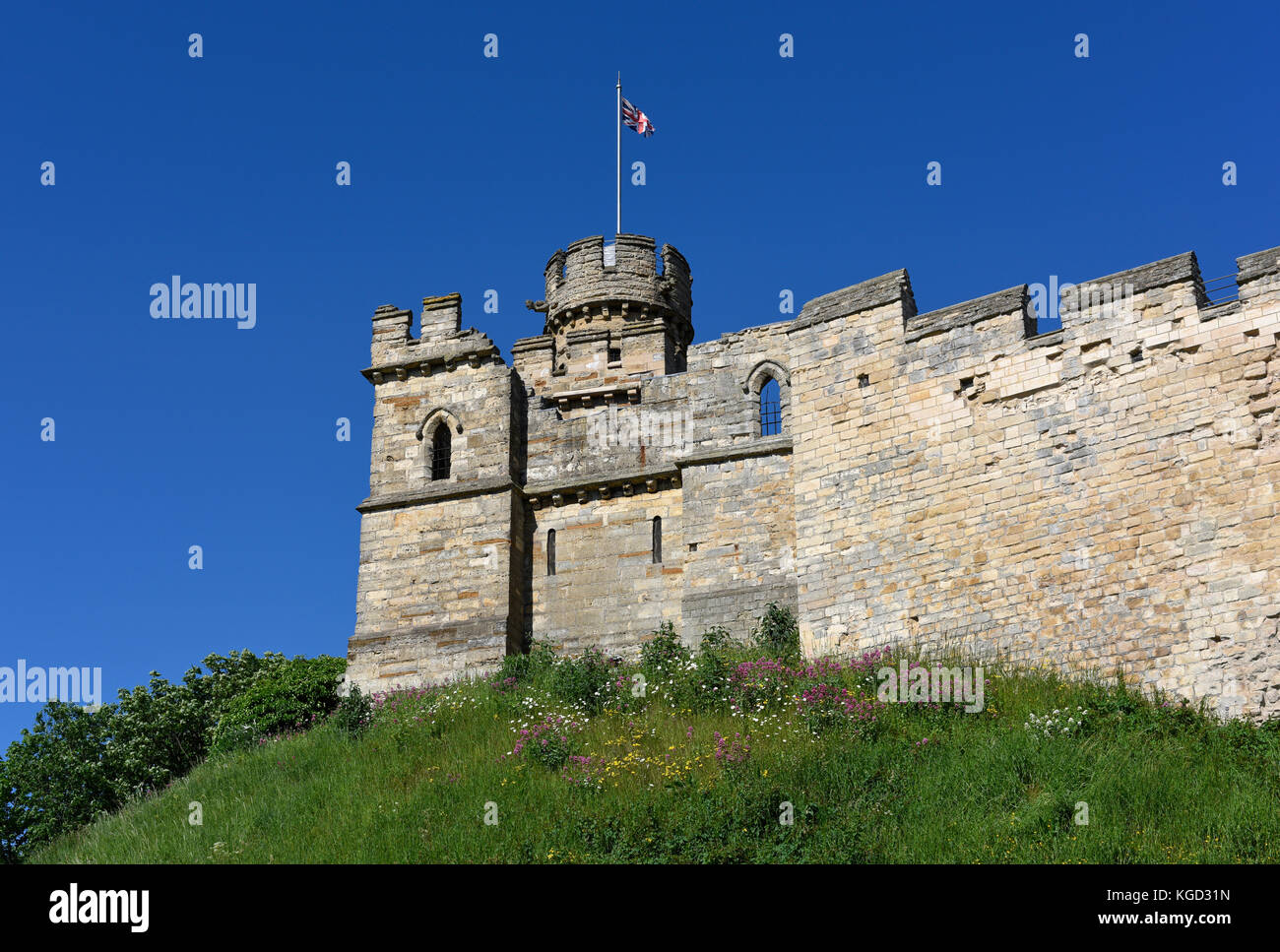 Lincoln Castle and grounds following renovation Stock Photo - Alamy