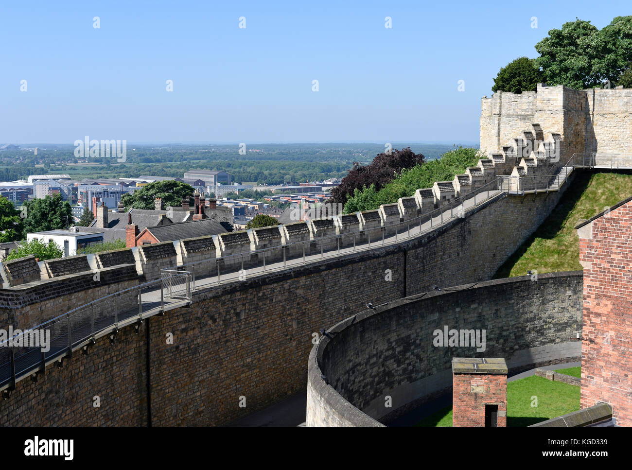 Lincoln Castle and grounds following renovation Stock Photo - Alamy