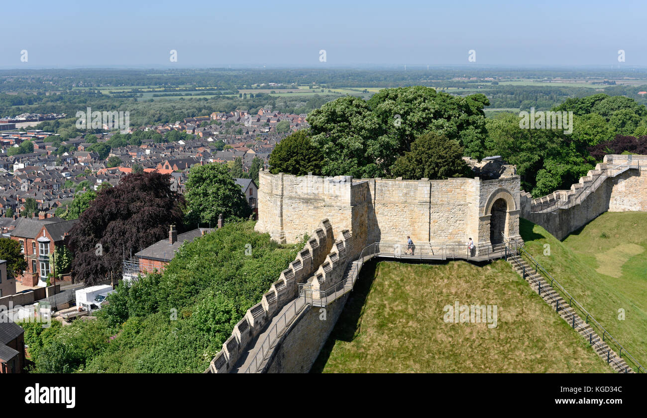 Lincoln Castle and grounds following renovation Stock Photo - Alamy