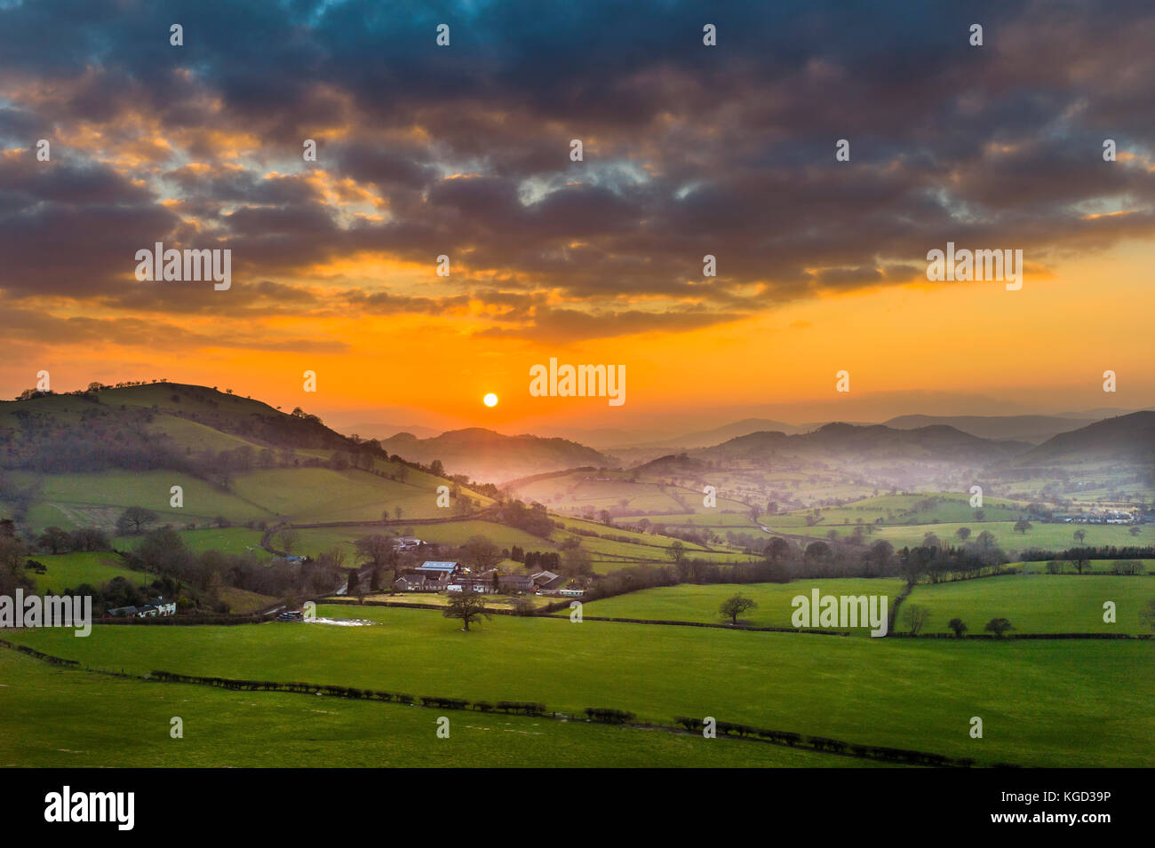 The Berwyn mountains stretch all the way from Llangollen in the east ...