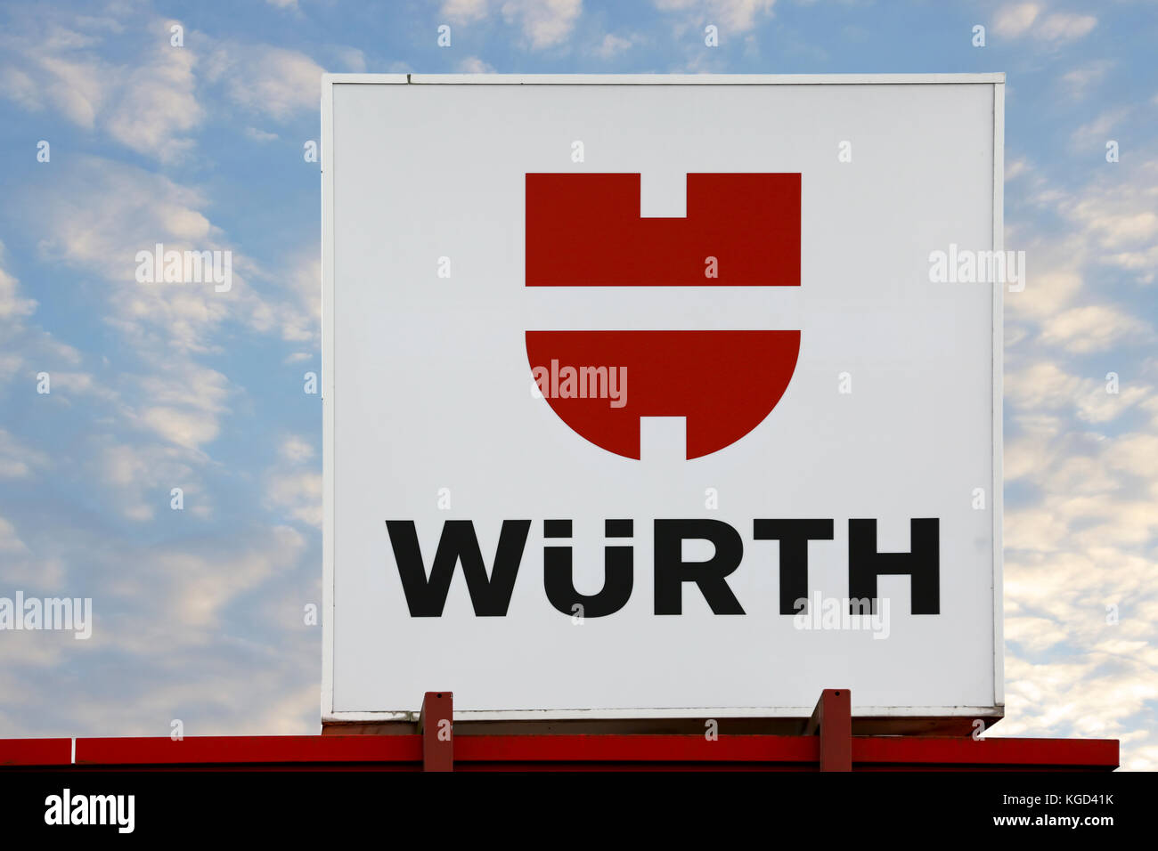 LINDEN, GERMANY JULY, 2017: WÜRTH world market leader company, trading ...