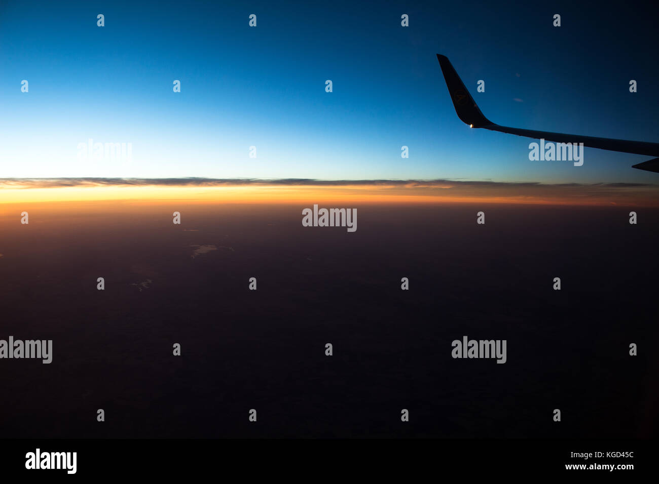 Flight over europe Stock Photo - Alamy
