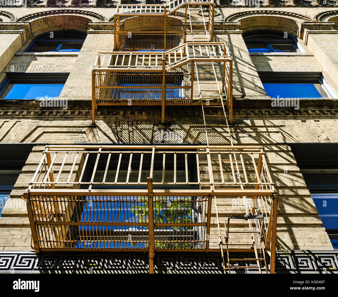 Wrought iron fire escape hi-res stock photography and images - Alamy