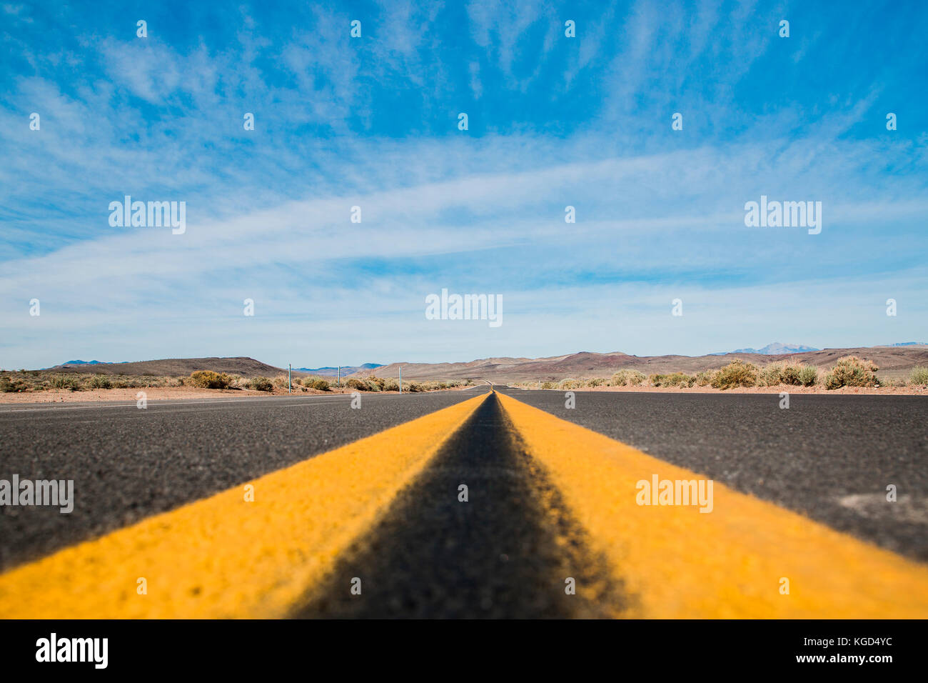 Arizona highway taken from the road Stock Photo - Alamy