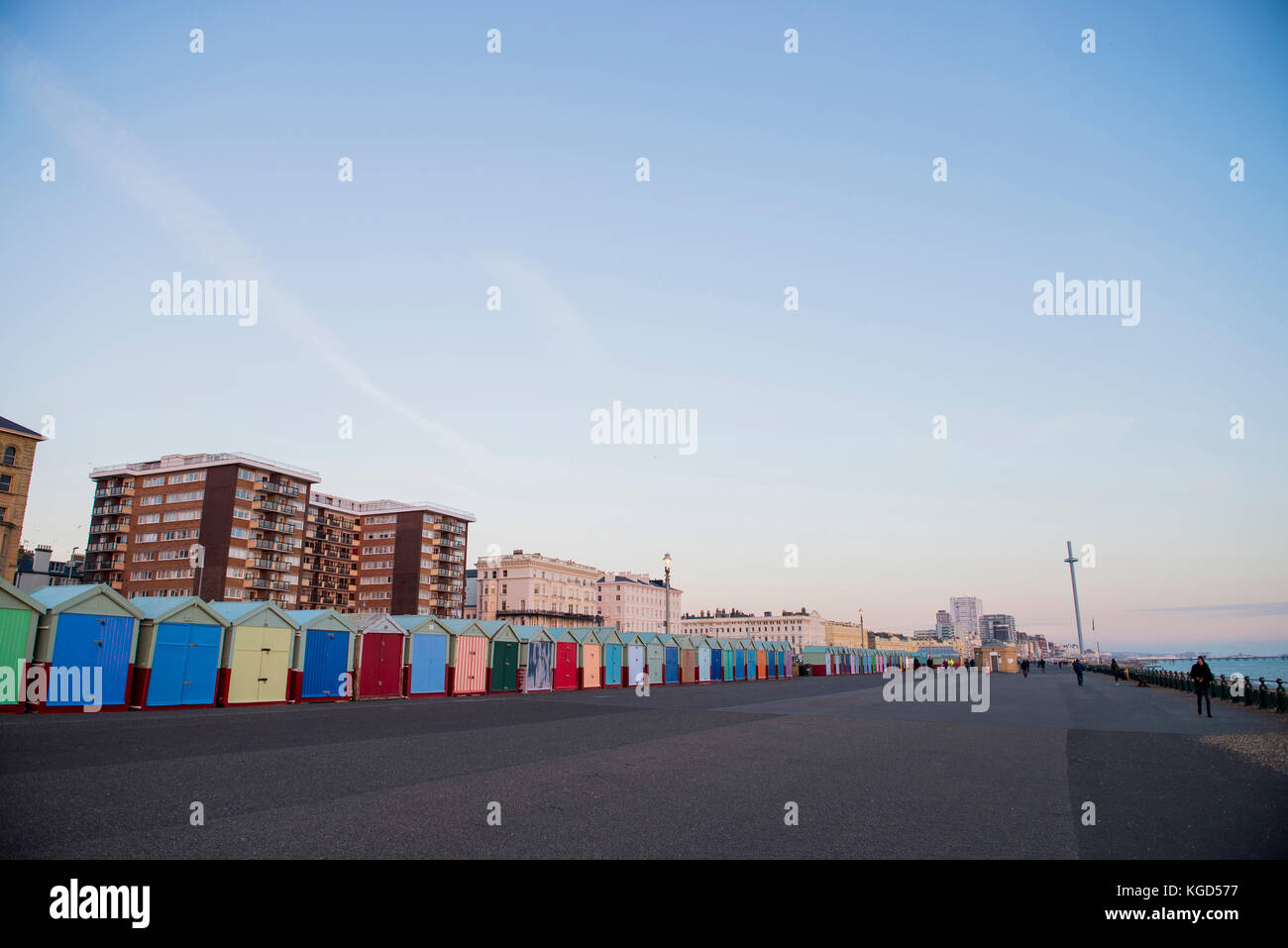Promenade by the sea in Hove Stock Photo - Alamy
