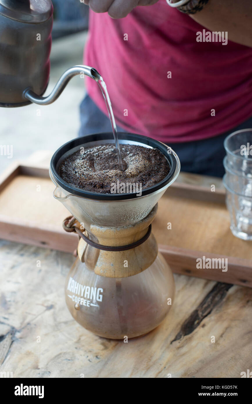 Man making coffee Stock Photo - Alamy