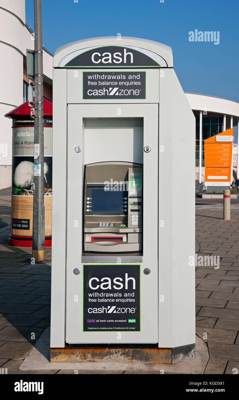 Cash Zone ATM machine Stock Photo - Alamy