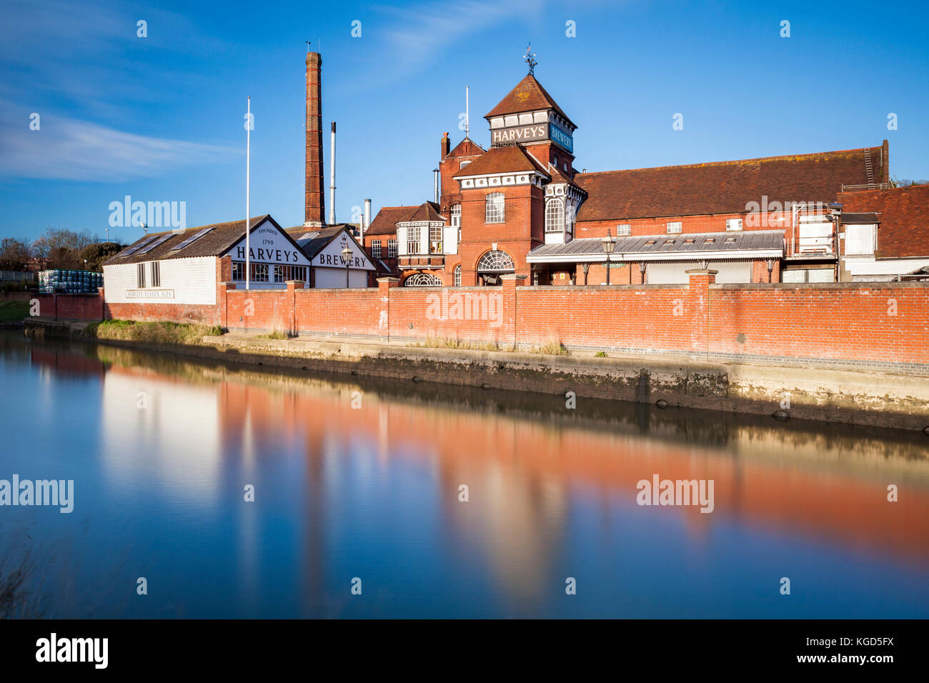 Exterior of Harveys Brewery Stock Photo - Alamy