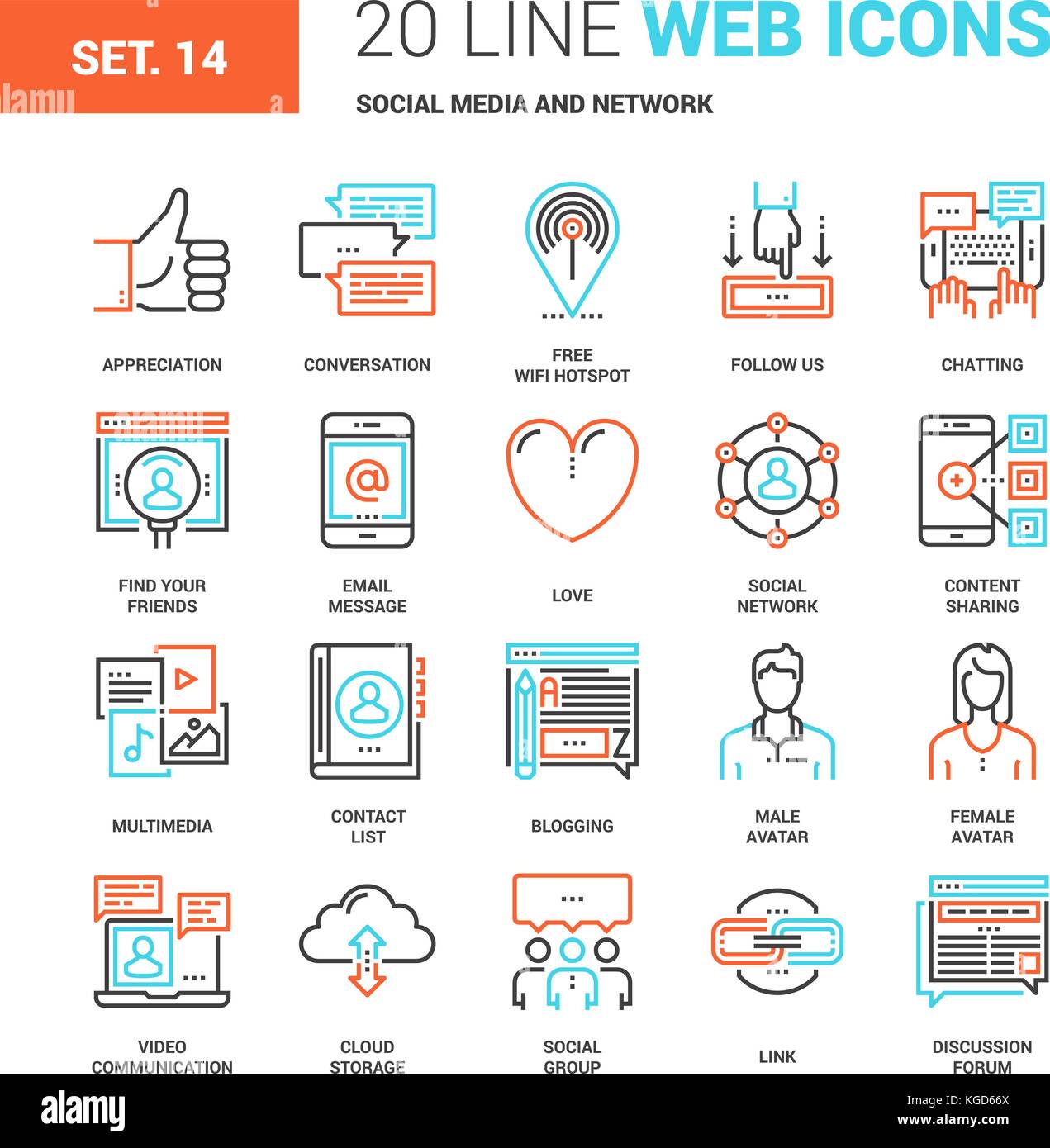 Social Media and Network Stock Vector Image & Art - Alamy