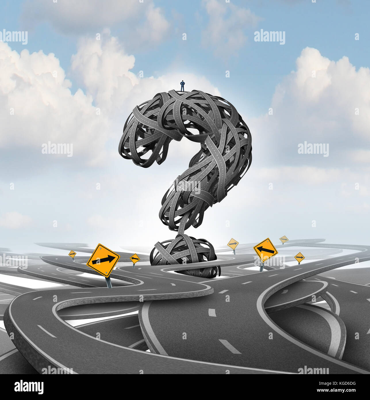 Direction confusion question as a person standing on a group of tangled ...