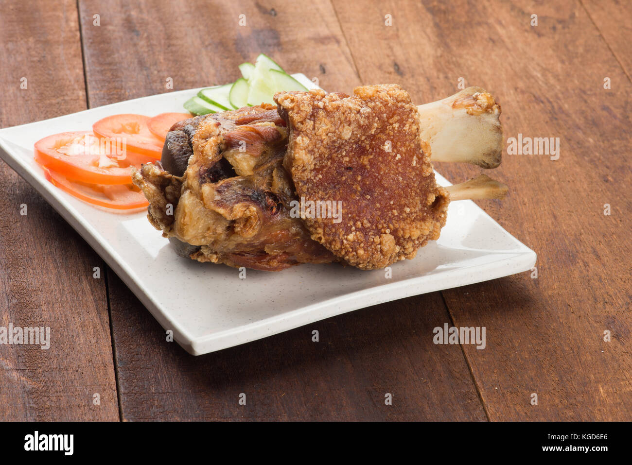 deep fried pork knuckle Stock Photo - Alamy