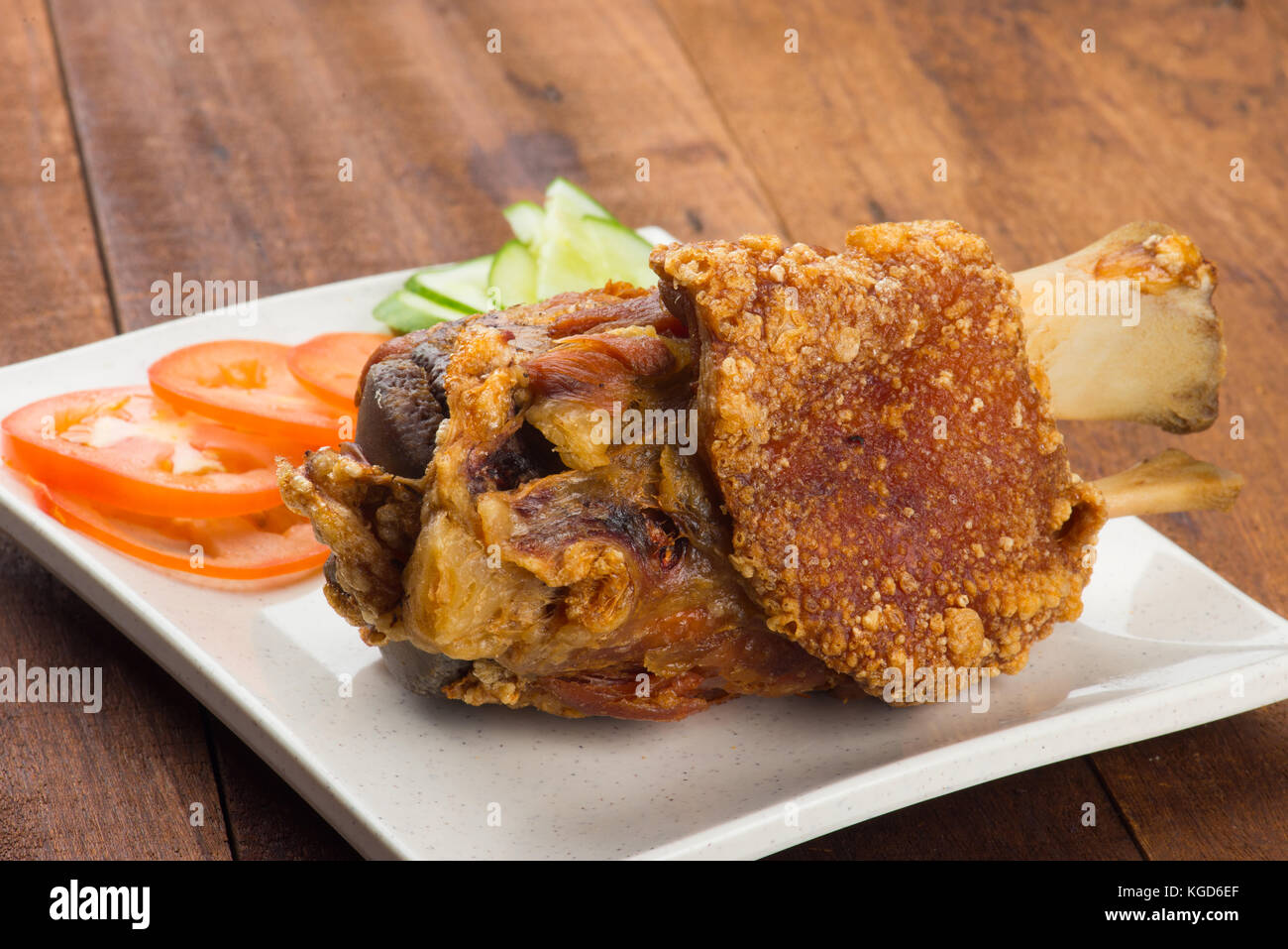 deep fried pork knuckle Stock Photo - Alamy