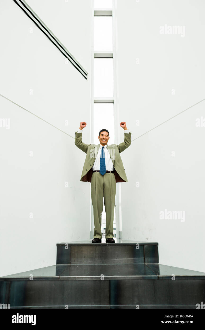 Man celebrating success gesture in hi-res stock photography and images ...