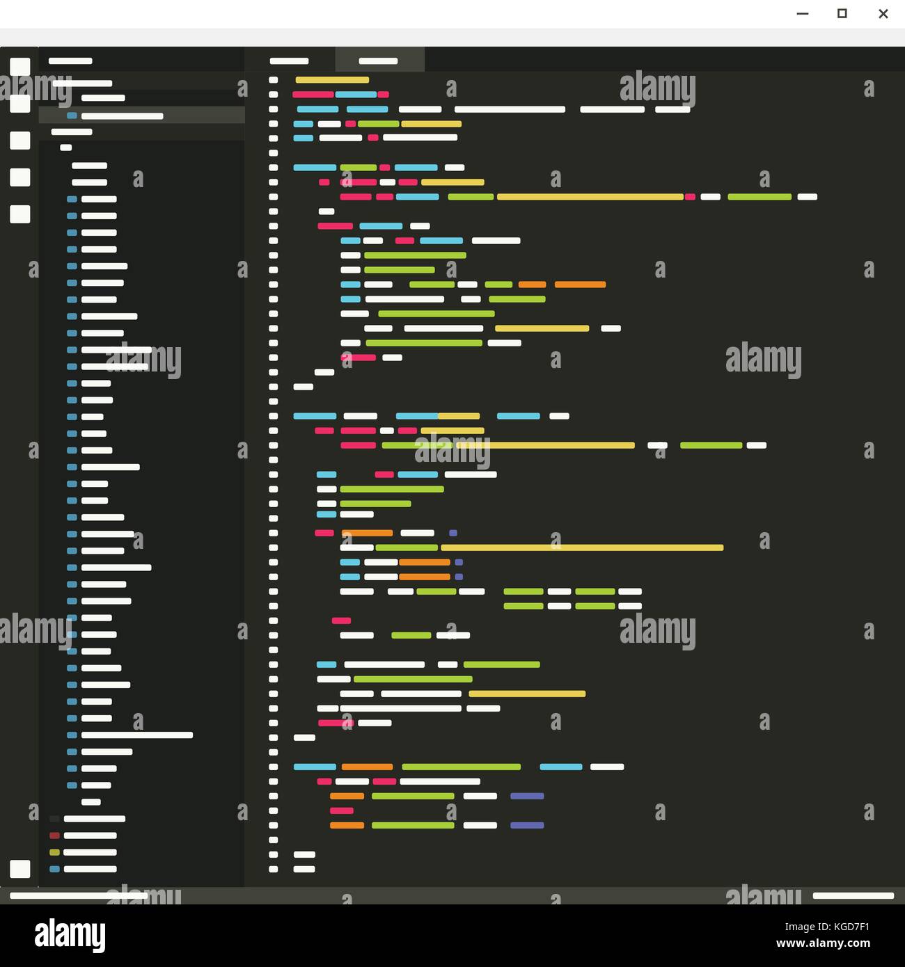 User Interface Concept Program For Code Or Design Stock Vector Image