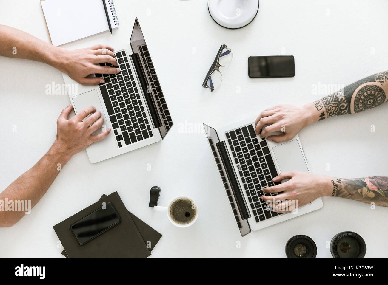Two men working with laptops Stock Photo - Alamy Two men working with laptops Stock Photo - Alamy