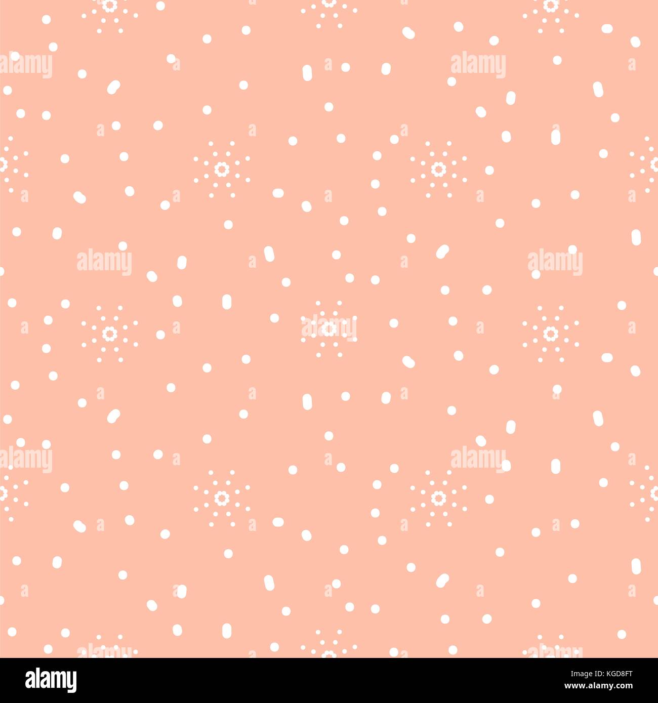 Snowflake pink winter seamless vector pattern Stock Vector Image & Art ...