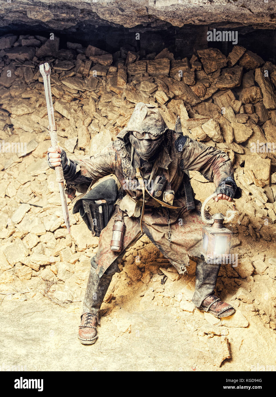 Underground post apoc beast Stock Photo - Alamy