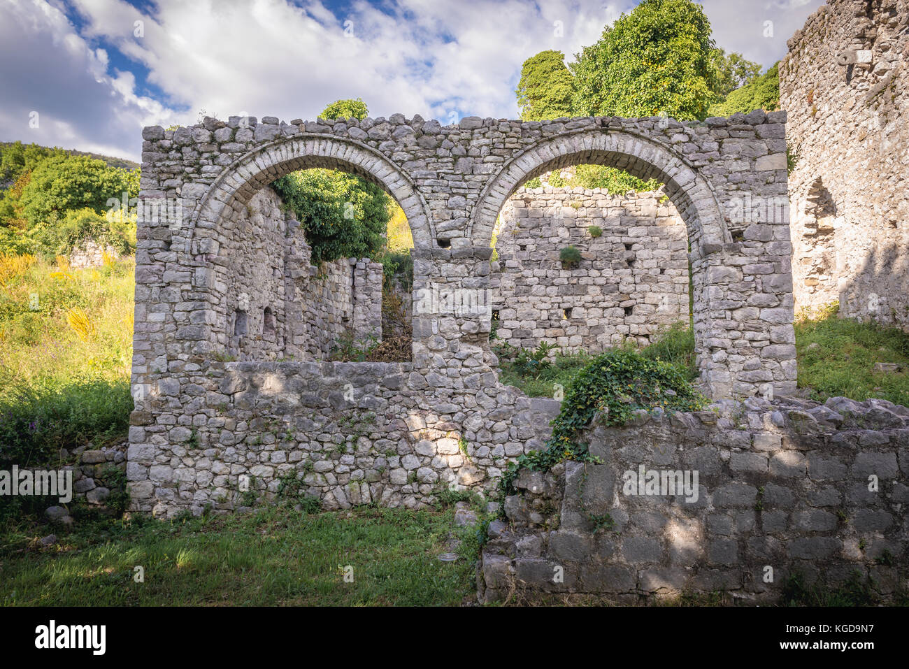 Palace ruins in fortress of Stari Bar (Old Bar) - small town near Bar ...