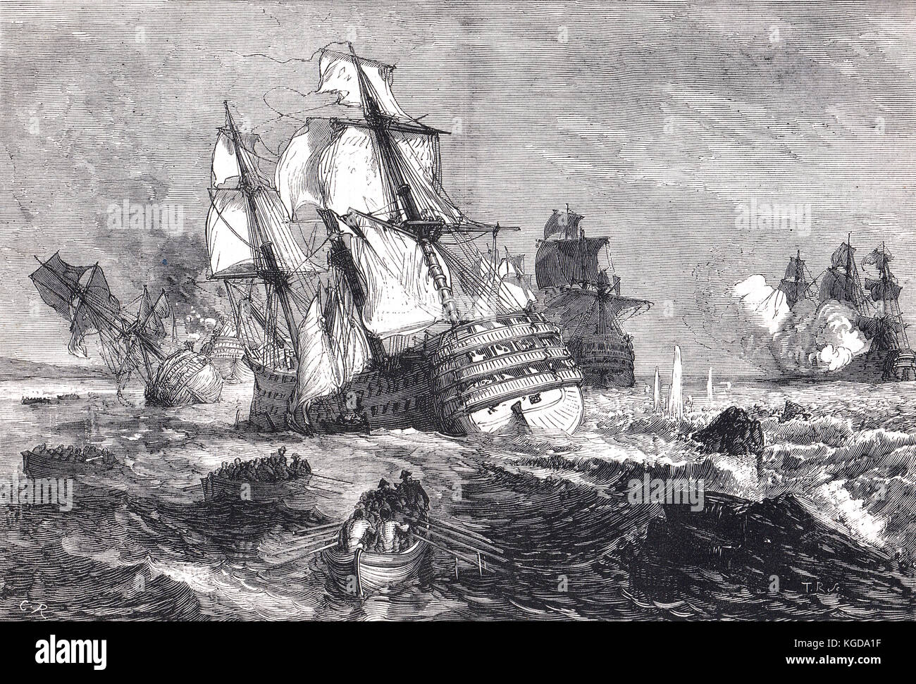 Attempt to breach british blockade hi-res stock photography and images ...