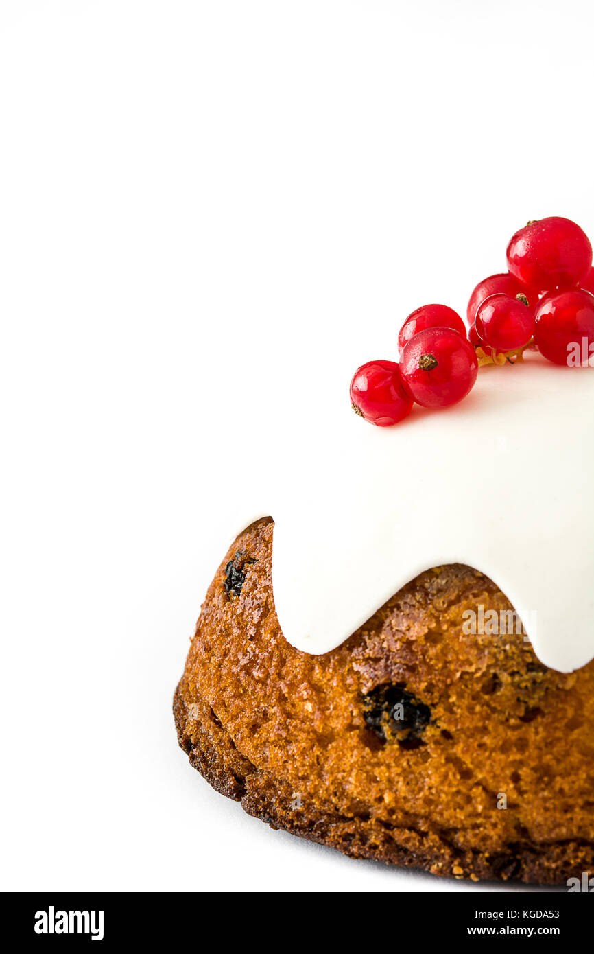 Christmas pudding isolated on white background Stock Photo - Alamy