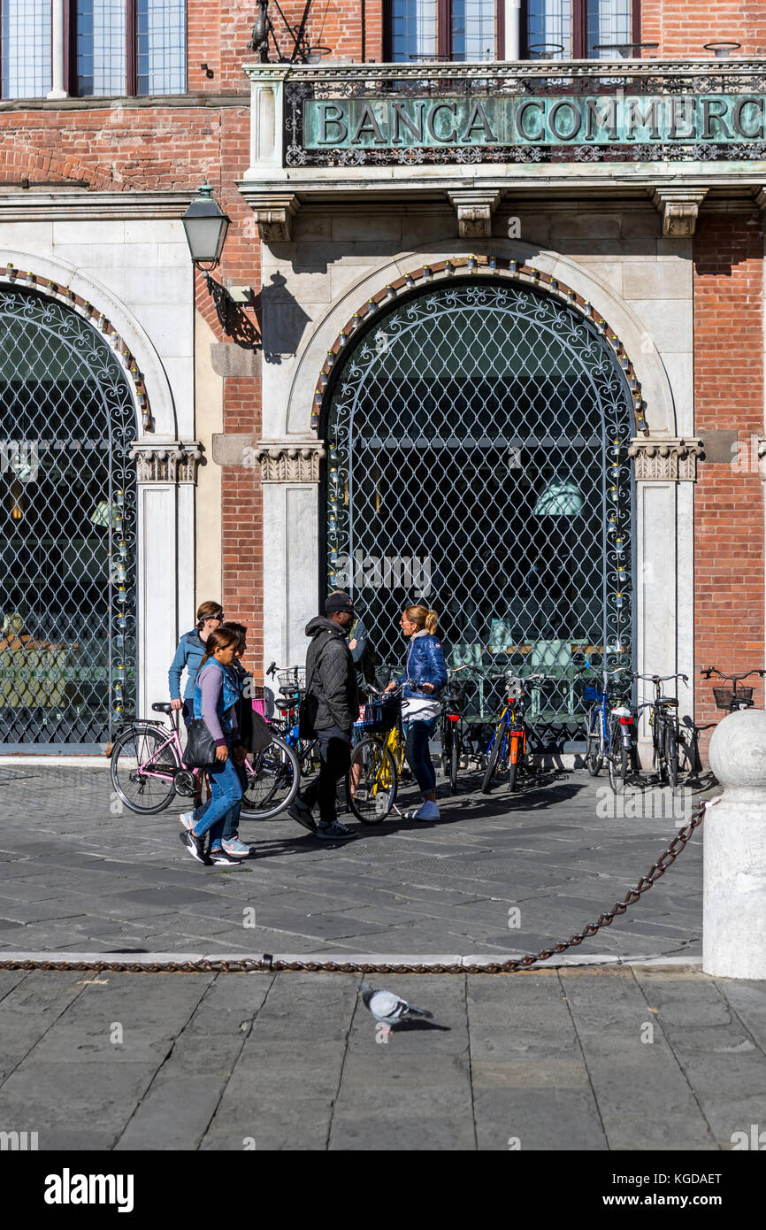 Old Italian Commercial bank building, Lucca city, Italy Stock Photo - Alamy