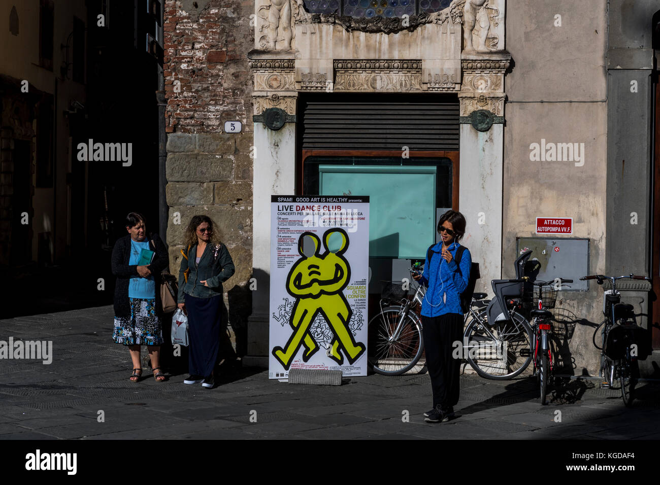 Old Italian Commercial bank building, Lucca city, Italy Stock Photo - Alamy