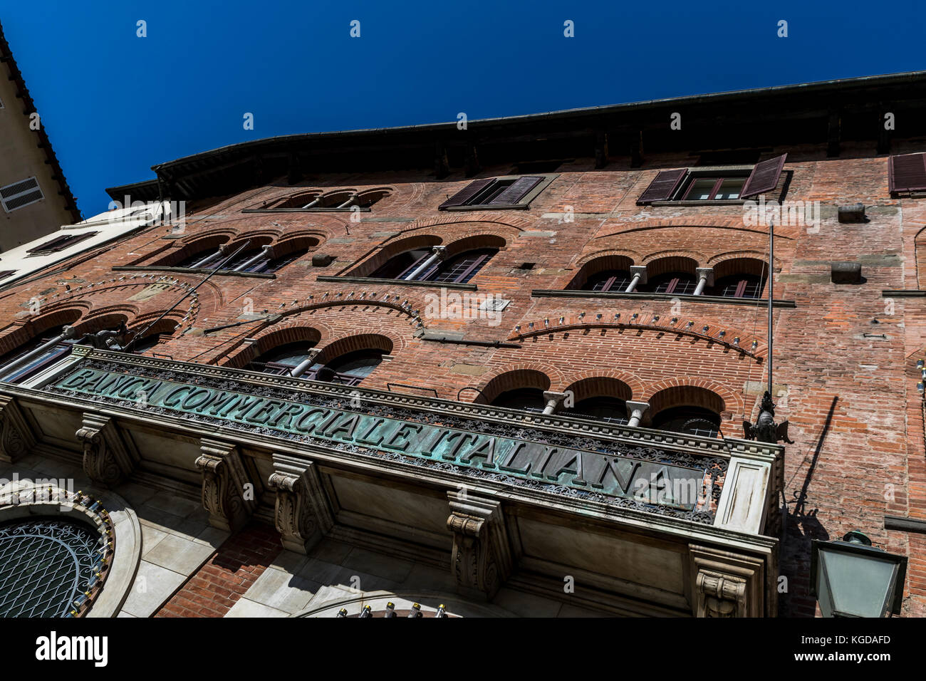 Old Italian Commercial bank building, Lucca city, Italy Stock Photo - Alamy