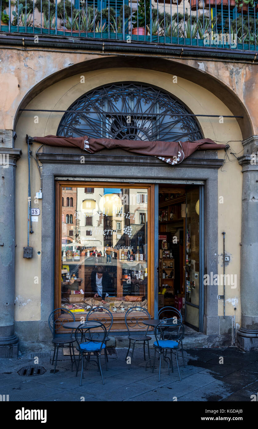 Bar, Lucca city, Italy Stock Photo - Alamy
