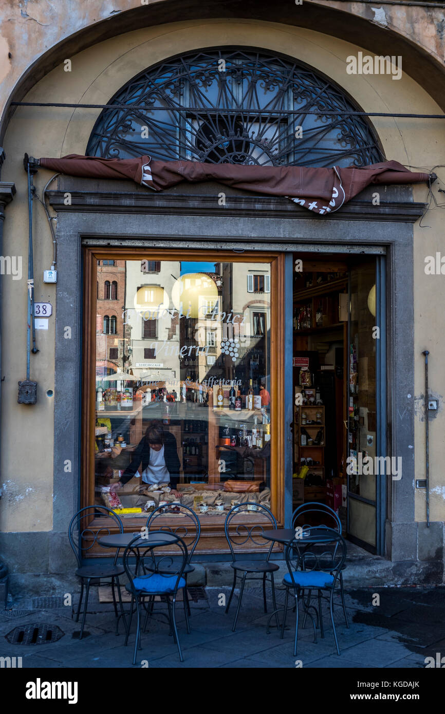 Bar, Lucca city, Italy Stock Photo - Alamy