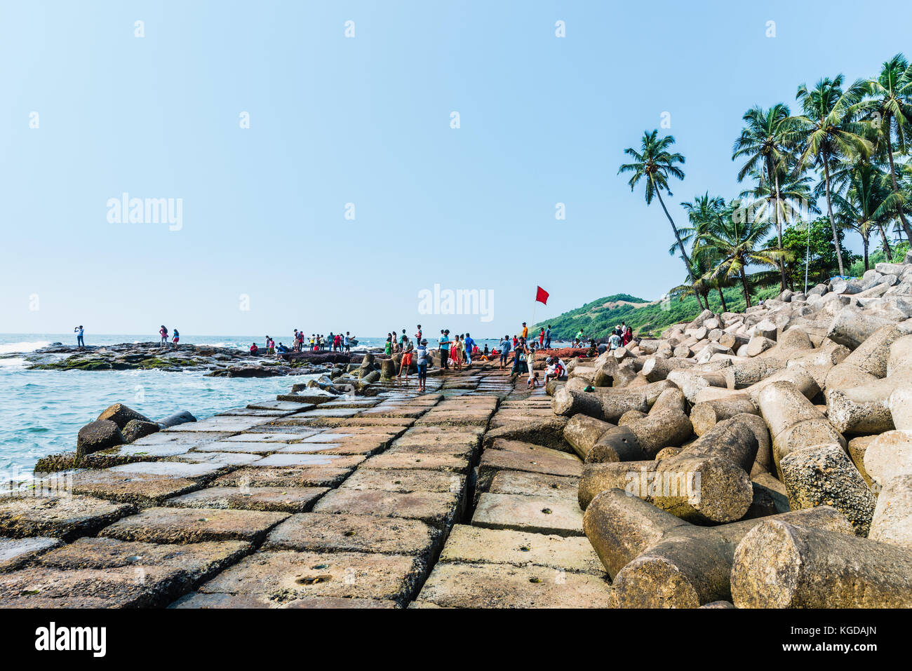 Beautiful scenery of Anjuna Beach, Goa Stock Photo - Alamy