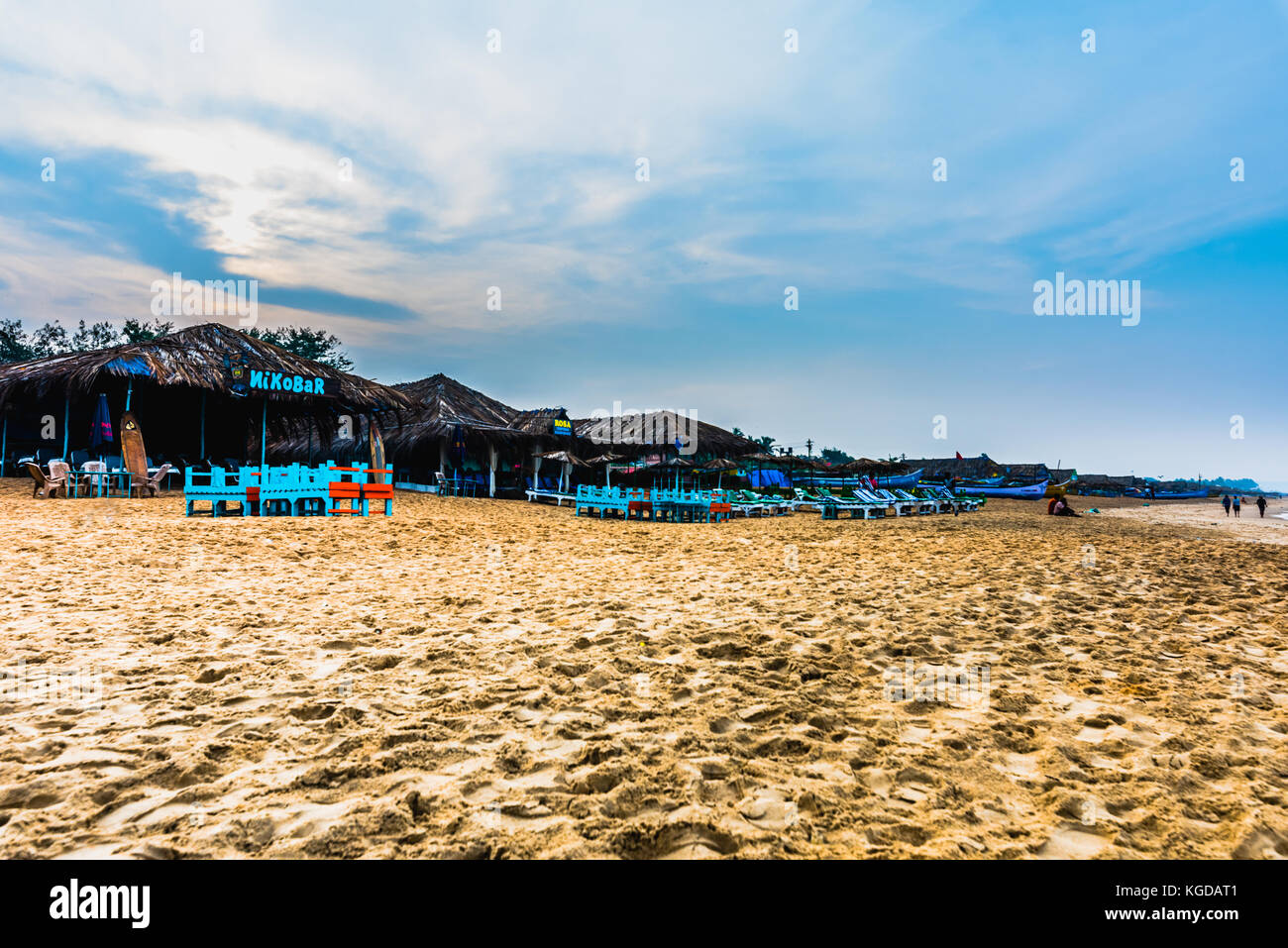Beach cafe and bar at Calangute Beach, Goa Stock Photo - Alamy
