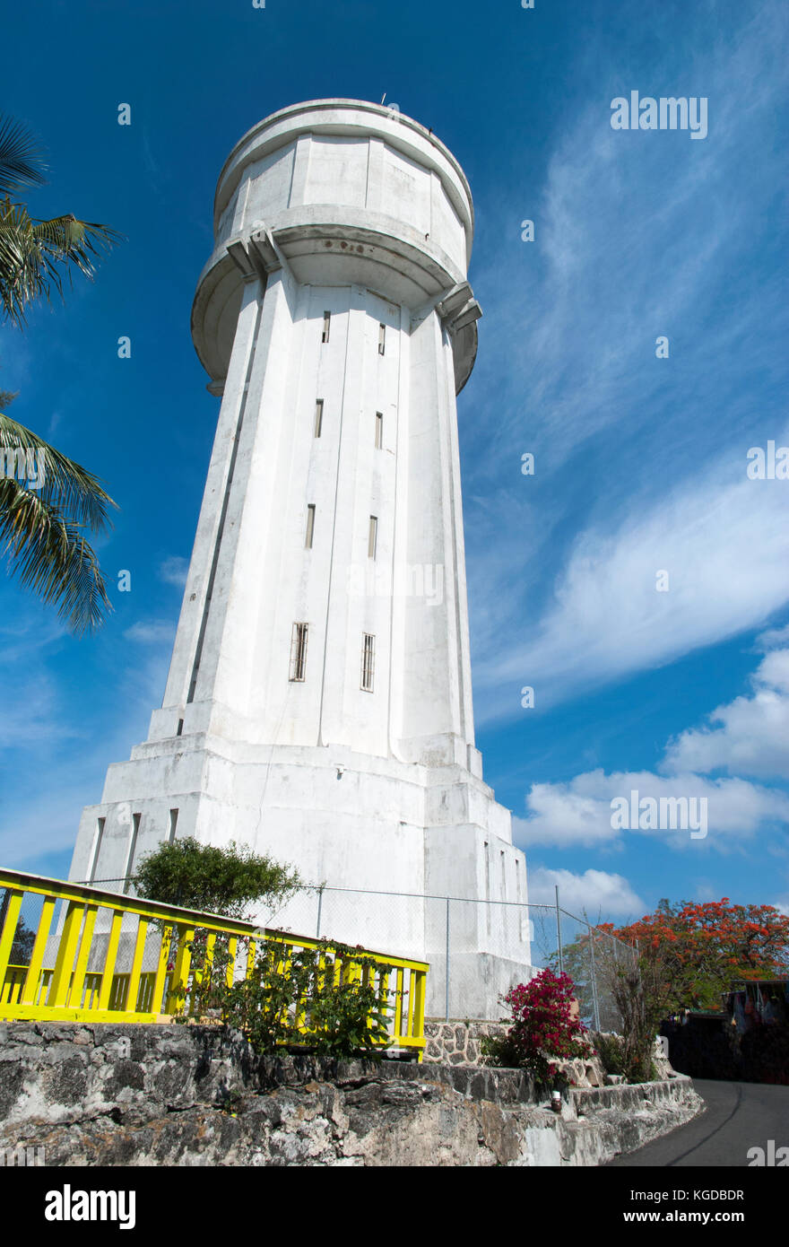 The tall Water Tower in Nassau, the capital of The Bahamas Stock Photo ...