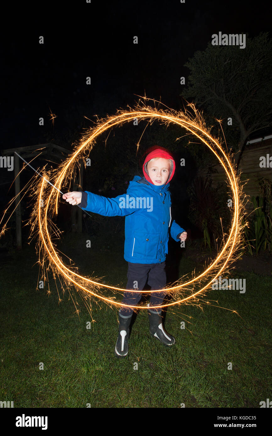 Boy fireworks hi-res stock photography and images - Alamy