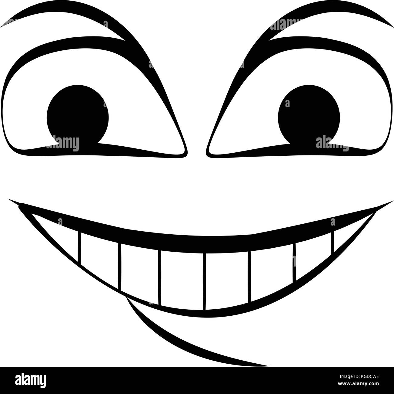 Angry smile portrait Stock Vector Images - Alamy