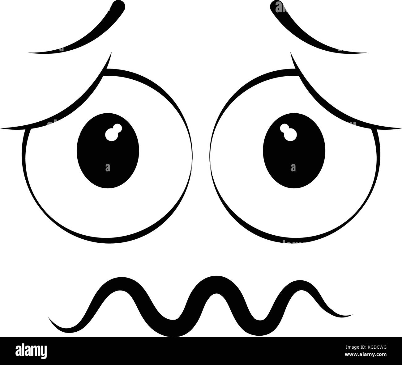 Worried facial expression Stock Vector Images - Alamy